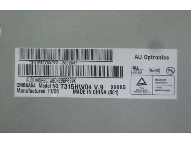 LCD Panel 32` T315HW04   V.9