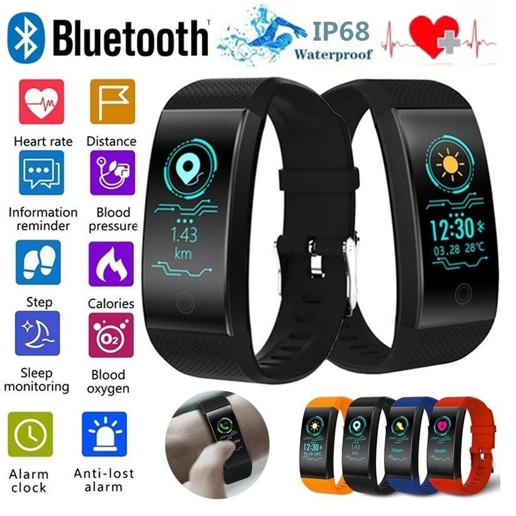 V3 Bluetooth Smart Fitnes Narukvica 4 boja narukvica: Crna, Plava