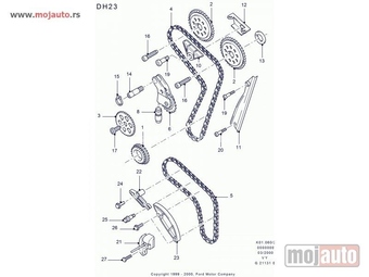 Ford Galaxy 2.3B 16V Garnitura Klizaca Lanca SET 96-06, NOVO