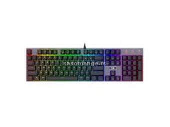 Devarajas K556RGB Mechanical Gaming Keyboard, Brown Switches - Black