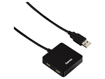 Hama crni USB 2.0 HUB sa 4 USB porta