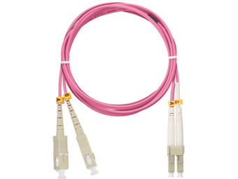 NIKOMAX Fiber Optic SC/UPC Fiber Optic LC/UPC Converter Pink 5m NMF-PC2M4C2-SCU-LCU-005