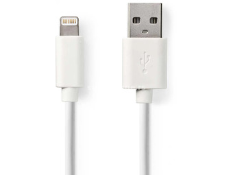 NEDIS USB Lightning Charger/data cable White 1m CCGW39300WT10