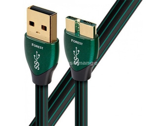 AUDIOQUEST USB 3.0 USB 3.0 Micro-B Converter Black-Green 75cm USBFOR30.75MI