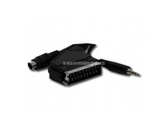 Gembird (CCV-4444-10M) kabl SCART (muški) na S-Video (muški)+audio kabl 10m crni