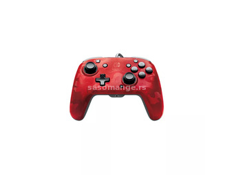 Nintendo Switch Faceoff Deluxe Controller + Audio Camo Red