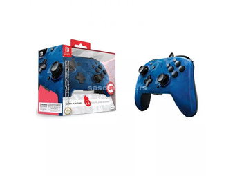 Nintendo Switch Faceoff Deluxe Controller + Audio Camo Blue