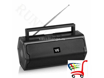 Zvučnik Bluetooth model V6 + FM radio, USB, mikro SD - Zvučnik Bluetooth model V6 + FM radio, USB...