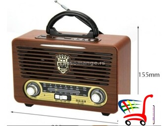 Radio na baterije i struju - retro izgled - M - 115BT - Radio na baterije i struju - retro izgled...