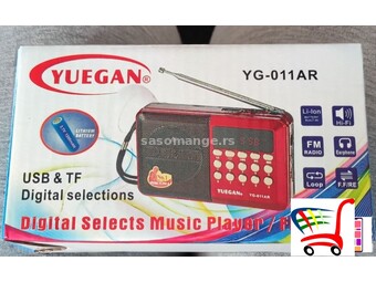 Radio FM YG-011 - USB, mikro SD, FM radio - punjiva baterija - Radio FM YG-011 - USB, mikro SD, F...