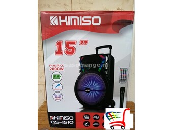 Bluetooth Zvučnik Karaoke + bežični mikrofon KIMISO-QS-1510 - Bluetooth Zvučnik Karaoke + bežični...