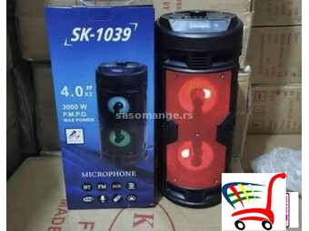 Bluetooth karaoke zvucnik sa mikrofonom SK 1039 - Bluetooth karaoke zvucnik sa mikrofonom SK 1039