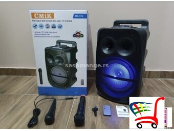 Bluetooth karaoke zvucnik sa bezicnim mikrofonom Cmik MK U17 - Bluetooth karaoke zvucnik sa bezic...