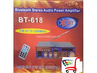 BLUETOOTH pojačalo BT-618/stereo audio power amplifier - BLUETOOTH pojačalo BT-618/stereo audio p...