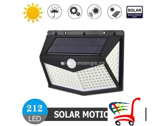 Led Solarna lampa zidna sa senzorom pokreta 212 dioda - Led Solarna lampa zidna sa senzorom pokre...