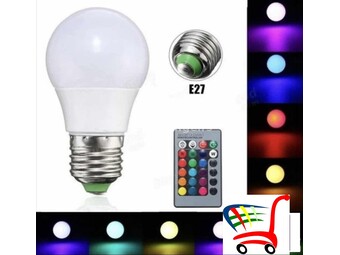 led sijalica rgb - sijalica na daljinski RGB 16 boja 15w - led sijalica rgb - sijalica na daljins...