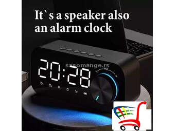 DIGITALNI sat sa alarmom i bluetooth zvučnikom - DIGITALNI sat sa alarmom i bluetooth zvučnikom