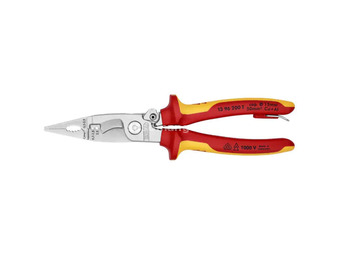 Knipex 13 96 200 T BK klešta za električne instalacije izolovana, VDE, hromirana 200 mm