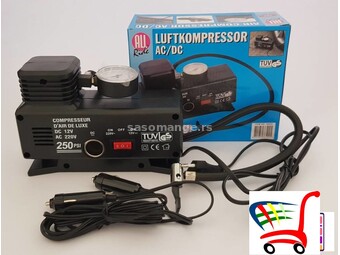 Kompresor Kompresor sa manometrom AC/DC - 12/220V kompresor - Kompresor Kompresor sa manometrom A...