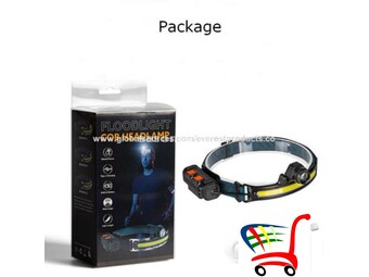Baterijska Lampa za glavu - COB dioda - USB punjenje - Baterijska Lampa za glavu - COB dioda - US...