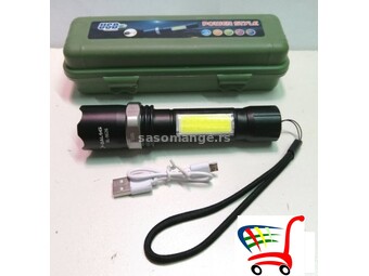 Baterijska lampa 5000W mala mini pvc box USB lampa punjiva - Baterijska lampa 5000W mala mini pvc...