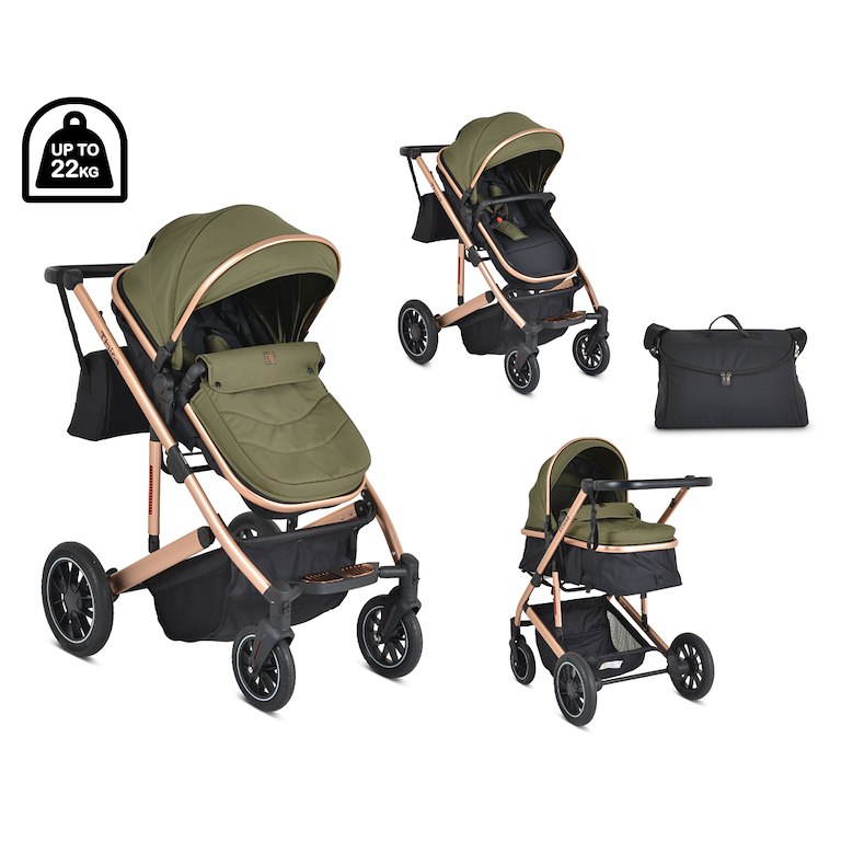 Cangaroo Kombinovana kolica za bebe Thira Green CAN6052