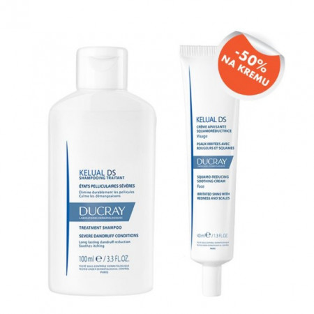 DUCRAY PROMO KELUAL DS ŠAMPON 100ML + KELUAL DS KREMA 40ML (-50% NA KREMU)