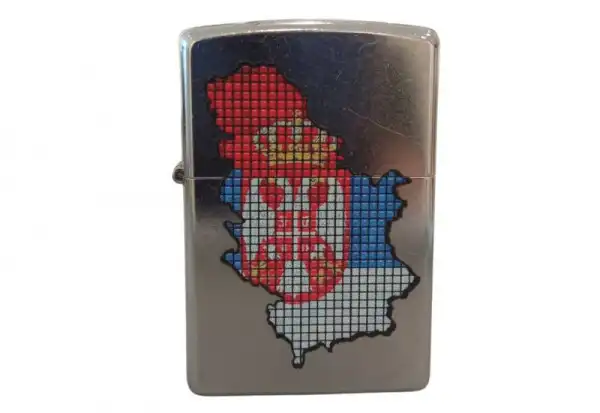 ZIPPO Upaljač -Karta Srbije