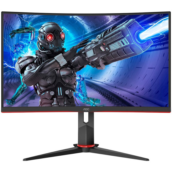 AOC Monitor LED C24G2AE Gaming Curved 165Hz (23.6'', 16:9, 1920x1080, VA, 165Hz, 250 cdm˛, 4000:1, 1 ms, 178178°, 2xHDMI, DP, Tilt, FreeSyn