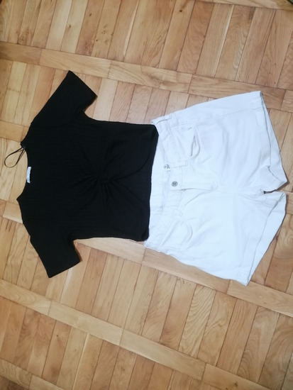 ZARA nova majica + beli H&M šorc M