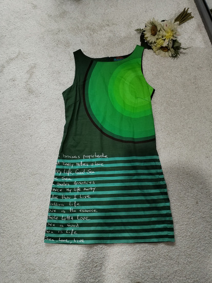 DESIGUAL zelena haljina bez rukava