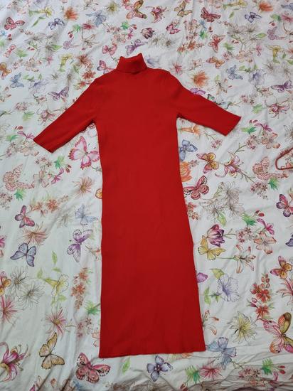 Morgan koncana haljina koralno crvena xs