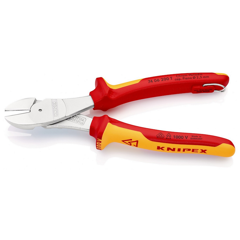 Knipex – Bočne sečice ojačane izolovane 1000V VDE 200 mm – 74 06 200 T BK