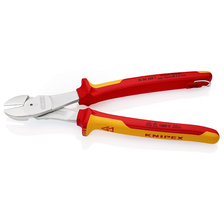 Knipex – Bočne sečice ojačane izolovane 1000V VDE 250 mm – 74 06 250 T BK