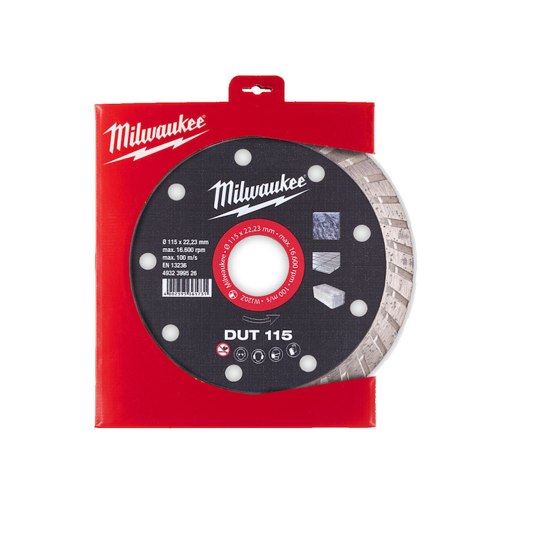 Milwaukee – Dijamantska ploča za sečenje DUT 115 x 22.23 mm – 4932399526