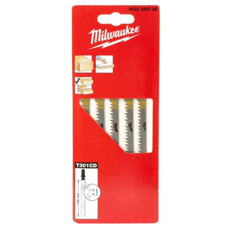 Milwaukee – List ubodne testere za drvo bez ivera, 105 mm, 5 kom – 4932399306