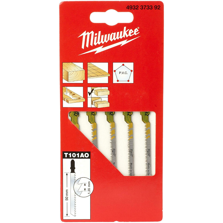 Milwaukee List ubodne testere za krivuljaste rezove u drvetu, 50 mm, 5 kom, 4932373392