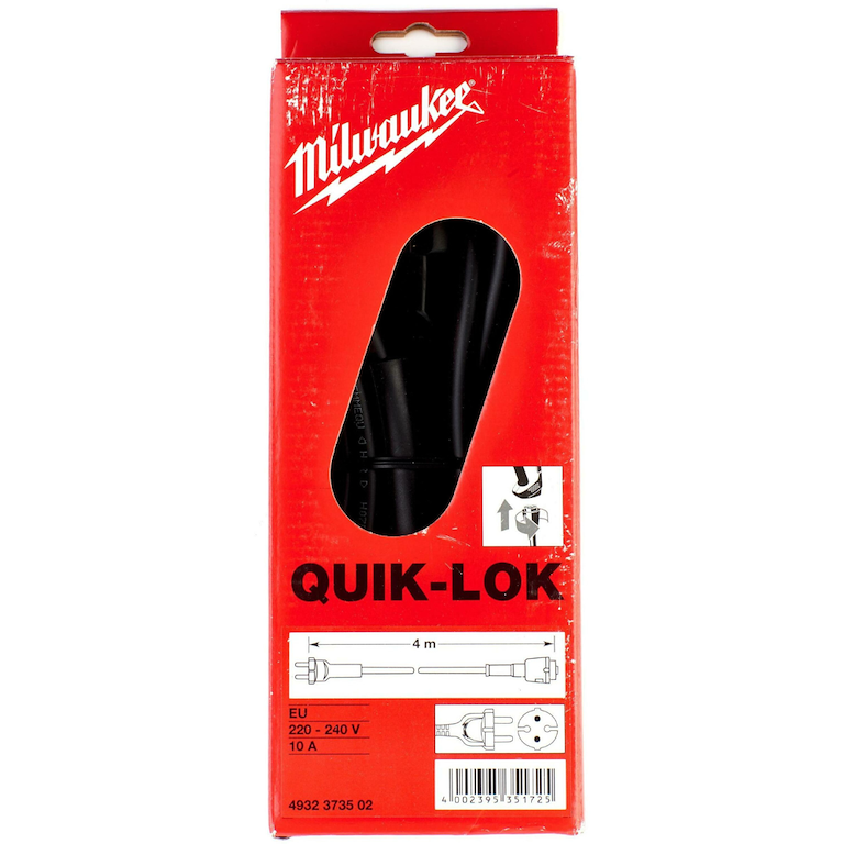 Milwaukee Priključni kabl QUIK-LOK, 4 m EU, 4932373502