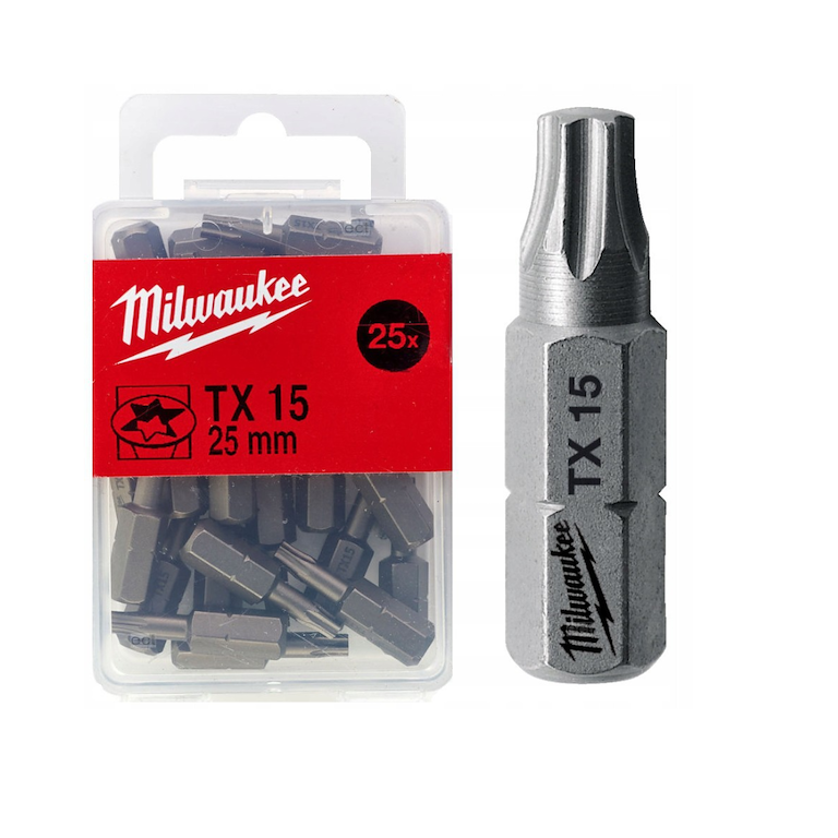 Milwaukee Set udarnih bitova, TX15 x 25 mm, 25 kom, 4932399595