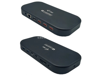 ITEC Thunderbolt 3/USB-C Dual 4K Docking Station + USB-C to DisplayPort Cable (1.5 m) + Power Del...