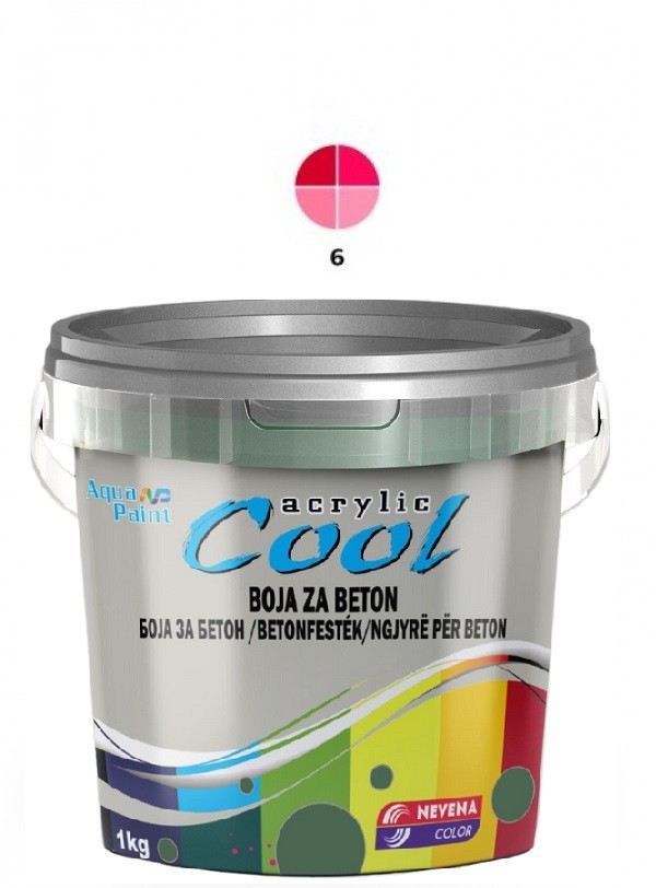 COOL-BOJA ZA BETON 1 kg- 06 CRVENA