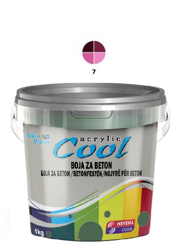 COOL-BOJA ZA BETON 1 kg- 07 BORDO