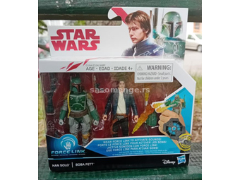 Star Wars Force Link Han Solo &amp; Boba Fett 10 cm