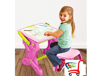 Kreativni sto za crtanje za decu+ stolica - Kreativni sto za crtanje za decu+ stolica