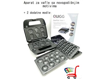 KUIGG aparat za vafle 3 u 1 MNOOOGO OBLIKA - KUIGG aparat za vafle 3 u 1 MNOOOGO OBLIKA