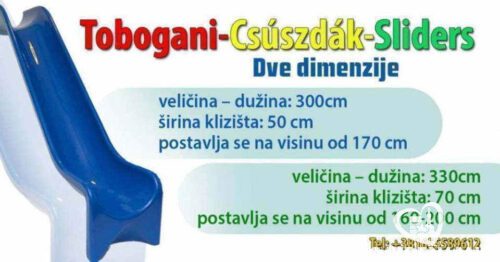 Prodajem TOBOGANE u tri dimenzije u raznim bojama!!!