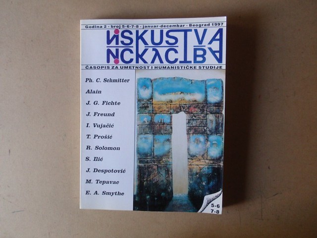 ISKUSTVA 5-6-7-8 / 1997 Časopis za umetnost i studije