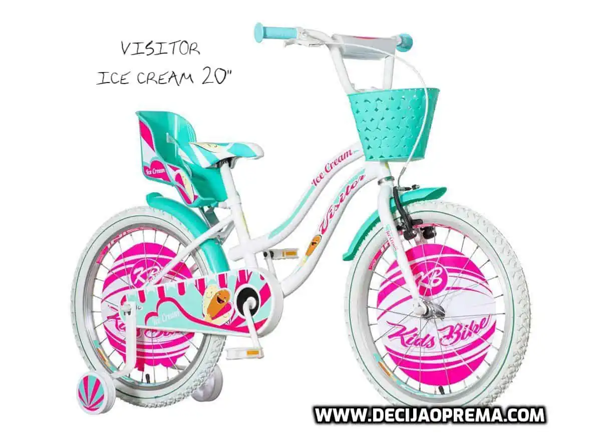 Bicikl Visitor Ice Cream 20″ za decu Belo Tirkiz