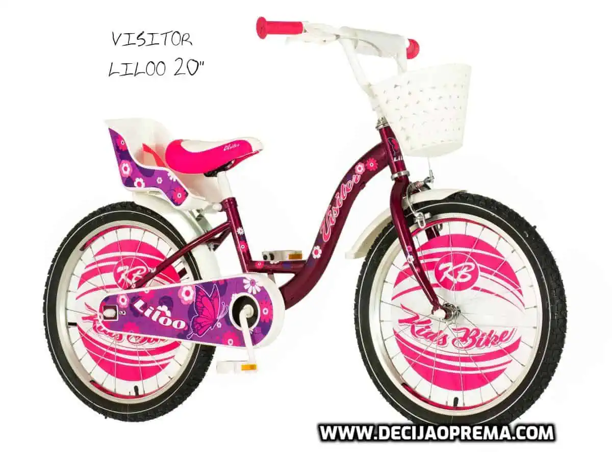 Bicikl Visitor Lillo 20″ za decu Belo Ljubičasta