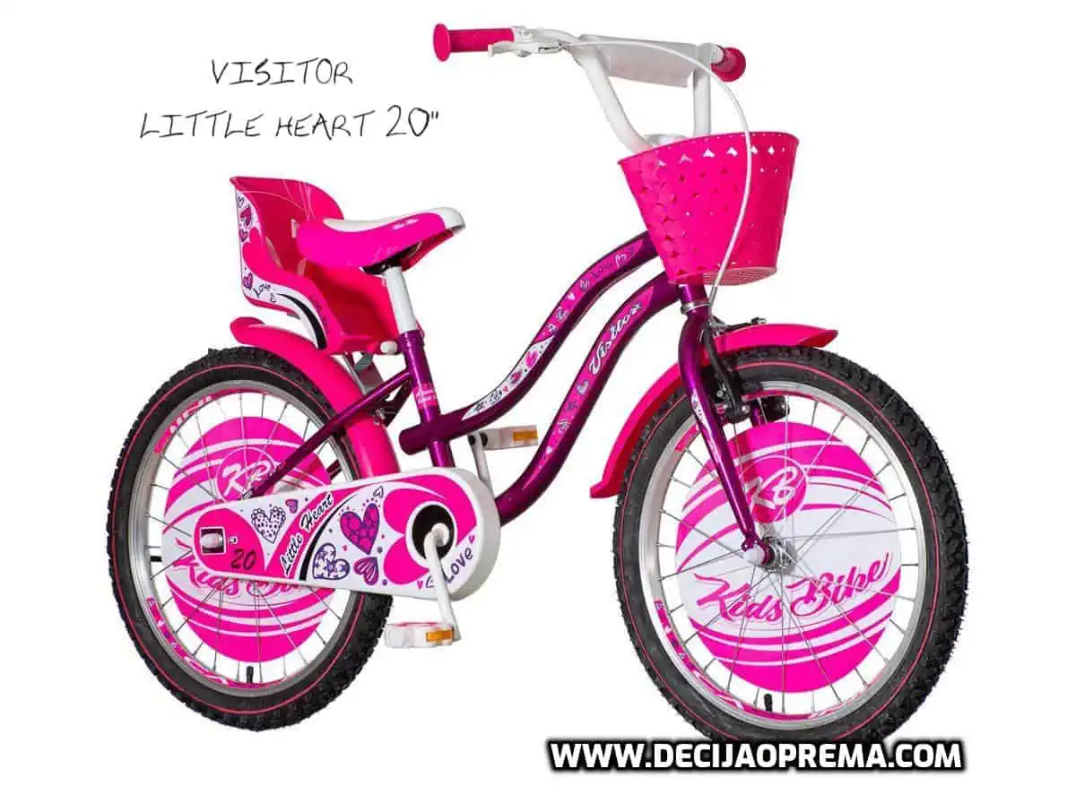 Bicikl Visitor Little Heart 20″ za decu Ljubičasta